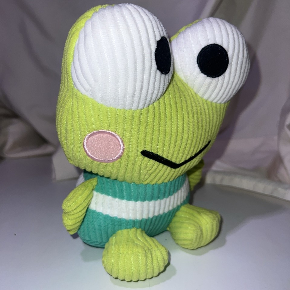 Sanrio Keroppi Frog Plush Cute Bowl and Arcade Round1 Corduroy Small 7. ...