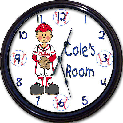 Philadelphia Phillies MLB Baseball Ashburn Personalized Wall Clock ...