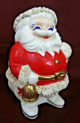 VINTAGE JAPAN SPAGHETTI SANTA BANK W/ORIGINAL STICKER GREAT CONDITION ...