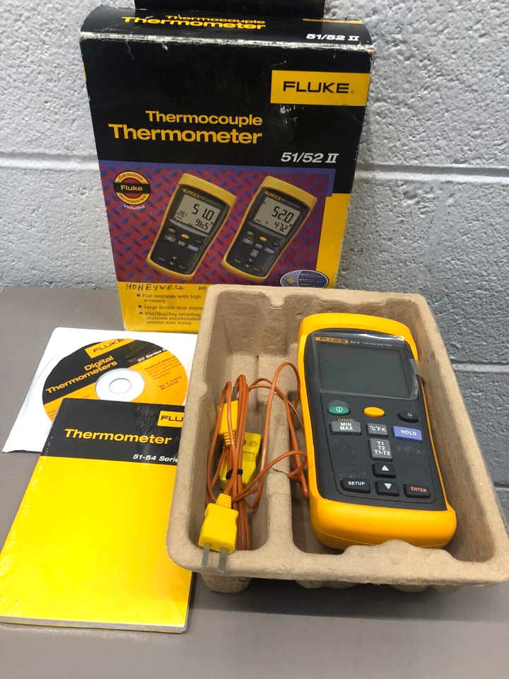 FLUKE THERMOCOUPLE THERMOMETER ITEM# 674689 TYPE K BEAD PROBE | eBay