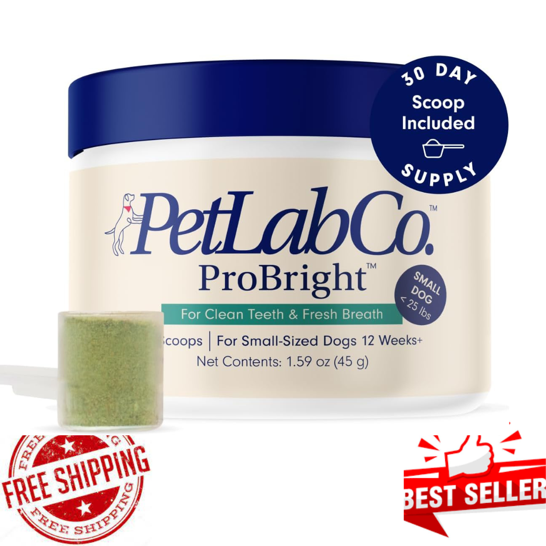 PetLab Co. ProBright Dental Powder Small Dogs Tailored Teeth Cleaning ...
