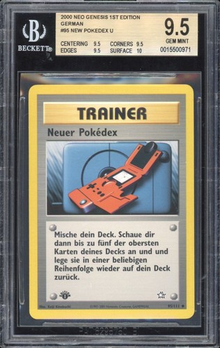 2001 Pokemon GERMAN 1st Edition Neo Genesis Neuer-New Pokedex 95/111 ...
