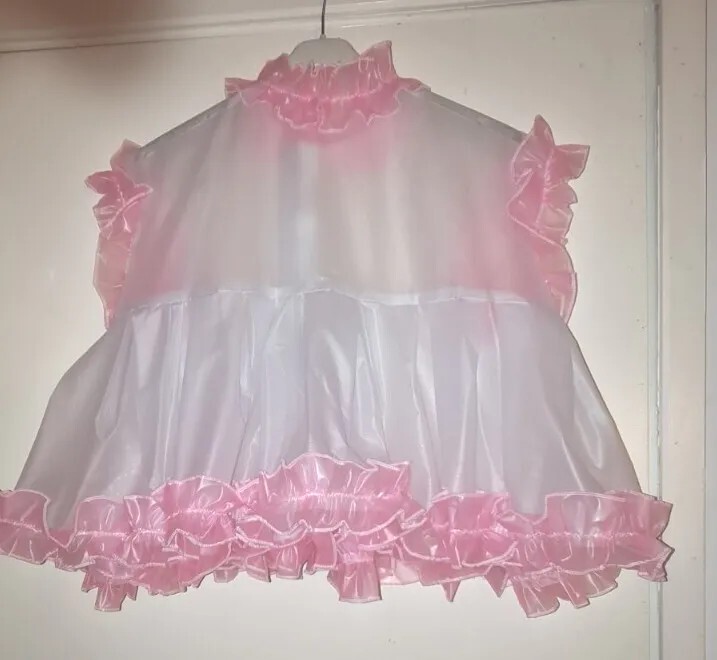 New any size pvc dress Transparent adult baby sissy maid Abdl cute ddlg ...
