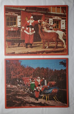 Scarce 2 Santa's Workshop North Pole N.Y. Tray Puzzle Christmas ...