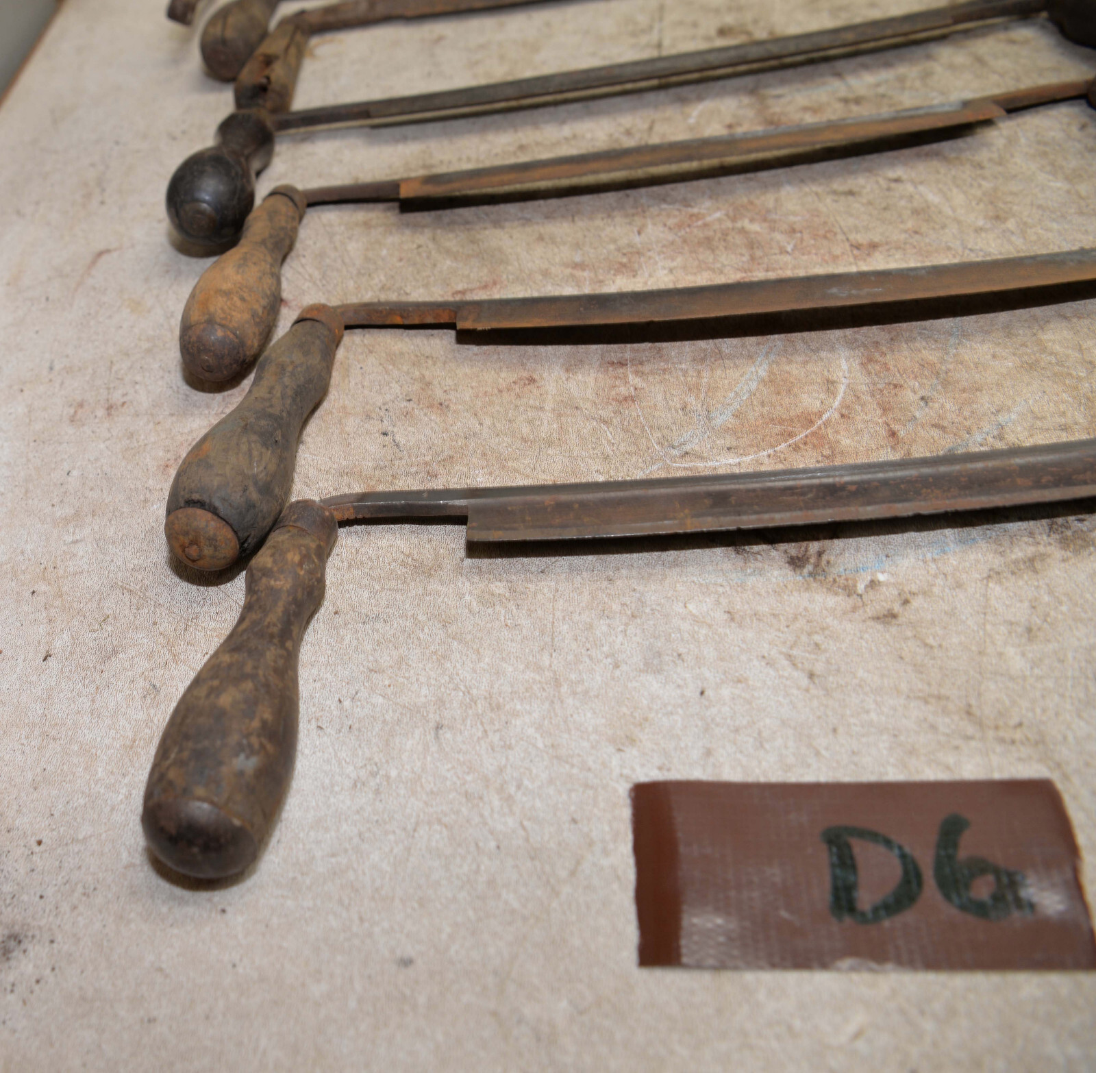 7 antique Draw knives spoke bark shave collectible woodworking knife ...