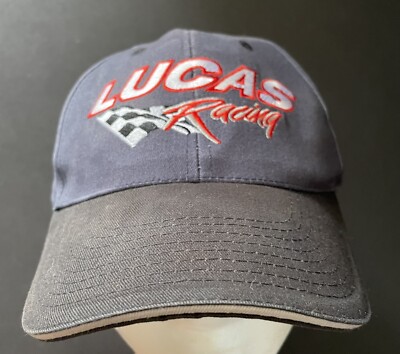 Navy Blue Lucas Racing Team Logo Hat Hot Rod Cap NHRA Top Fuel Funny ...