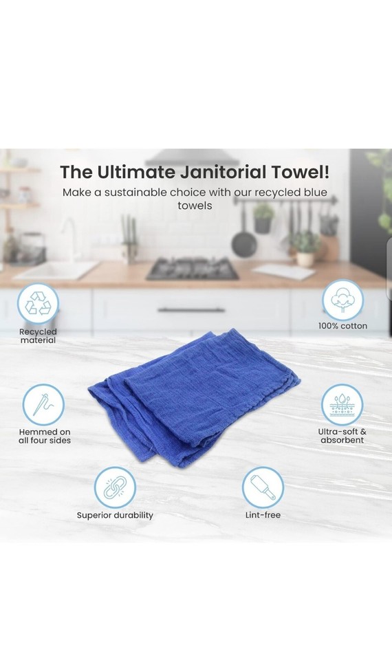10lb Box Recycled Blue Shop Rags,Surgical Rags/Huck Towel Rags | eBay