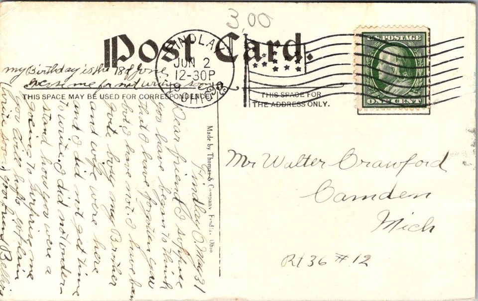 Postcard Park Grounds Riverside Park Findlay Ohio 1910 Divided Back | eBay