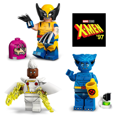 LEGO X-Men '97 Wolverine, Storm & Beast Set Marvel Series 2 Minifigure ...