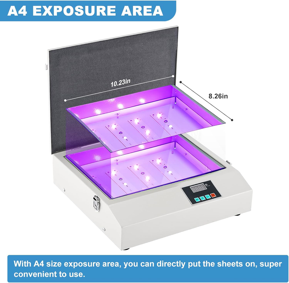 10.2x8.3inch LED UV Exposure Unit Screen Printing Exposure Unit ...