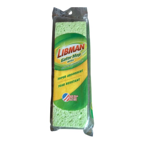 Libman Gator Mop Refill Super Absorbent Cellulose Green 50 Uses New ...