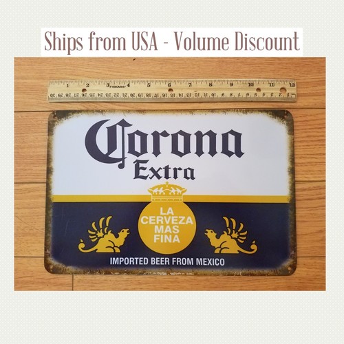 Corona Sign Vintage Corona Man Cave Sign Corona Extra Tin Corona Metal ...
