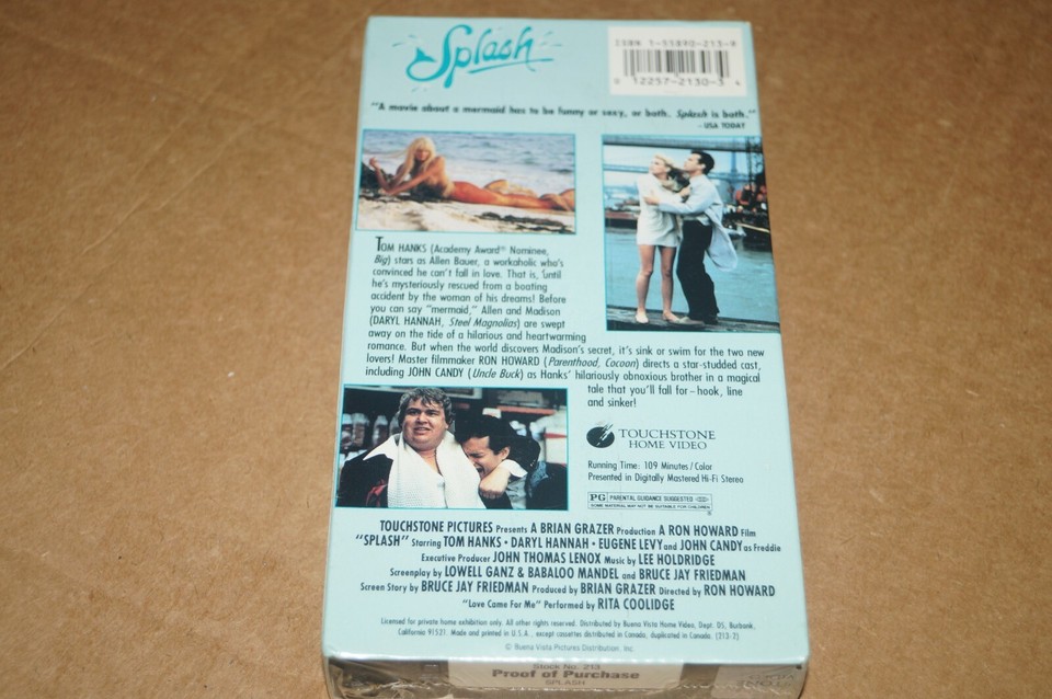 SPLASH VHS FACTORY SEALED TOM HANKS | eBay