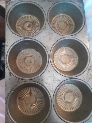 Vintage Bakeware Rectangular Textured MINI Upsidedow CUPCAKE MUFFIN Tin ...