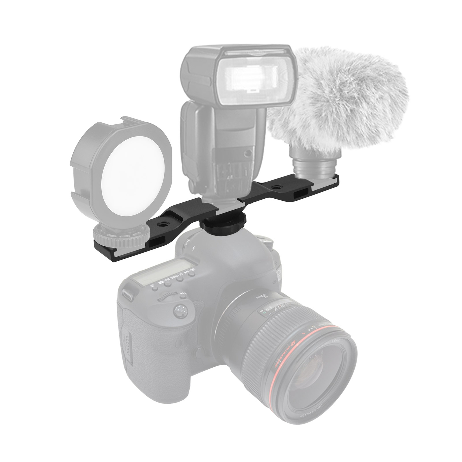 Metal Cold Shoe Mount Bracket for Installing Microphone Video B0H5 ...