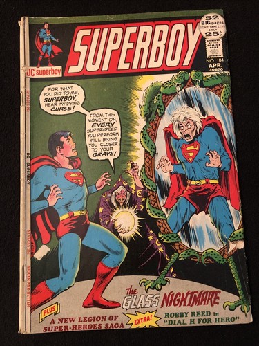SUPERBOY 184 4.0 DC 1972 THE GLASS NIGHTMARE NICK HARDY COVER DIAL H ...