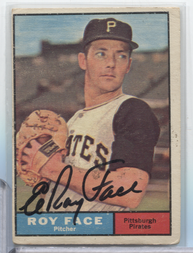 Roy Face Pirates Autographed 1961 Topps #370 w/COA 101023MLCD92 | eBay