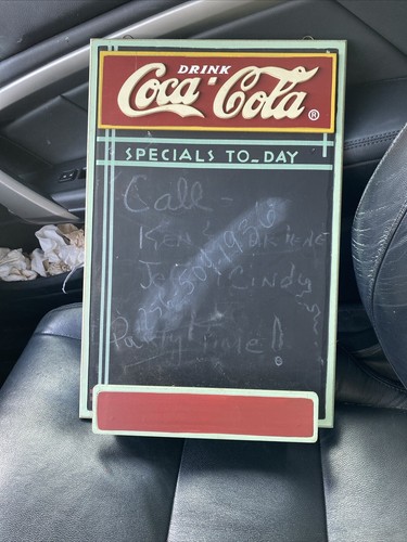 Wooden Drink COCA COLA Specials To-day Menu Board Chalkboard, 17” x 11 ...