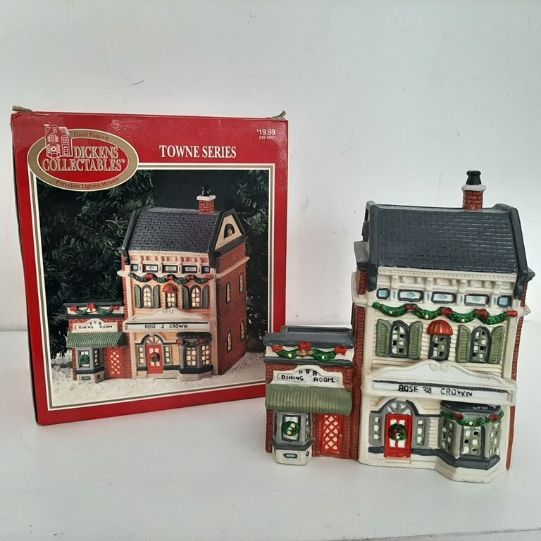 Dickens Collectables Towne Series Rose & Crown Pub Christmas Village ...
