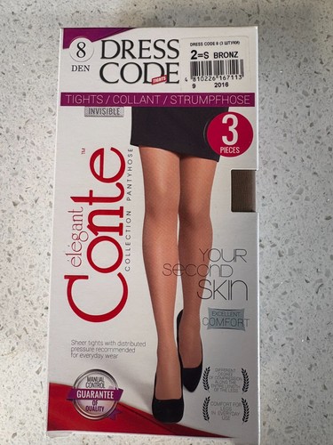 Conte Elegant 3 PAIRS of TIGHTS Dress Code 8 DEN Classic Sheer ...