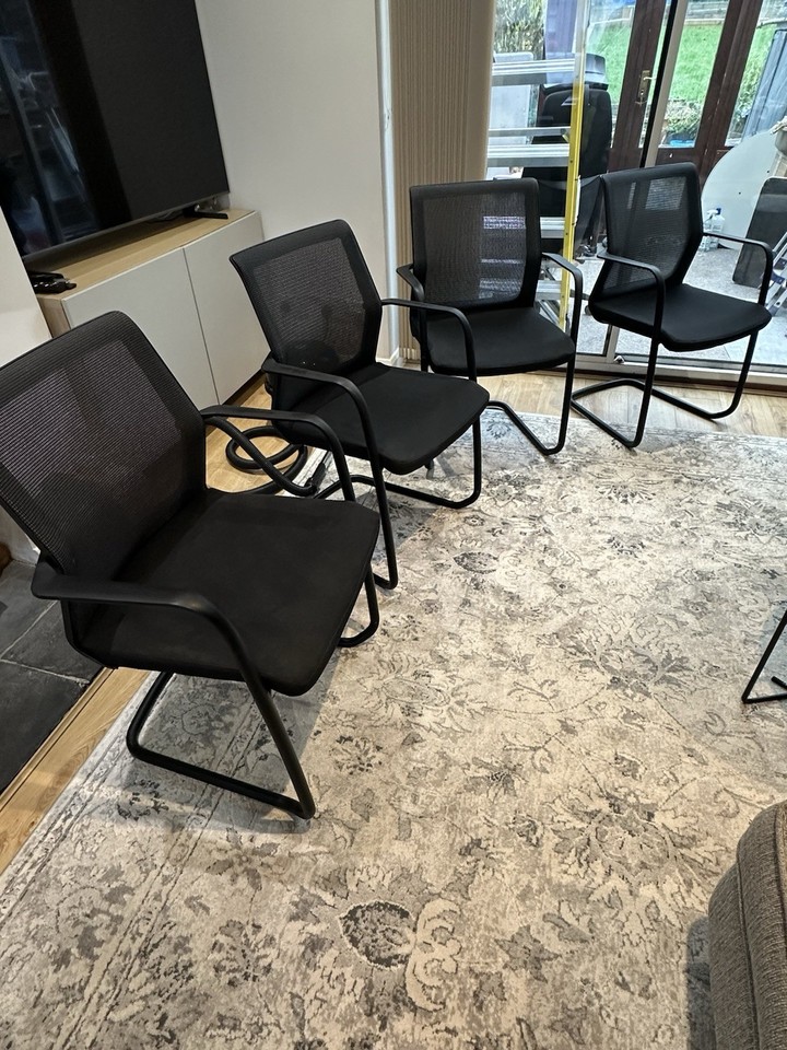 Stacking Lounge Reception Dinning Chairs X4 | eBay UK