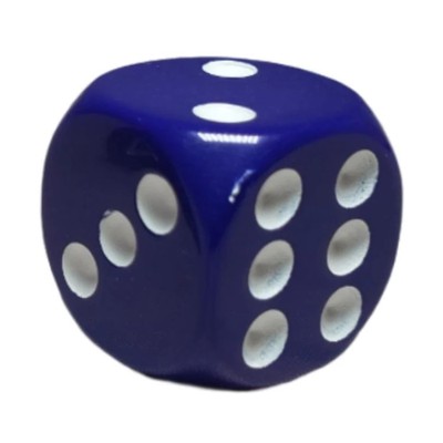 R4I Dice d6 18mm Opaque Dark Blue w/White (12) New | eBay