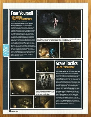 2009 Silent Hill Shattered Memories/Ju-On The Grudge Wii PS2 Print Ad ...