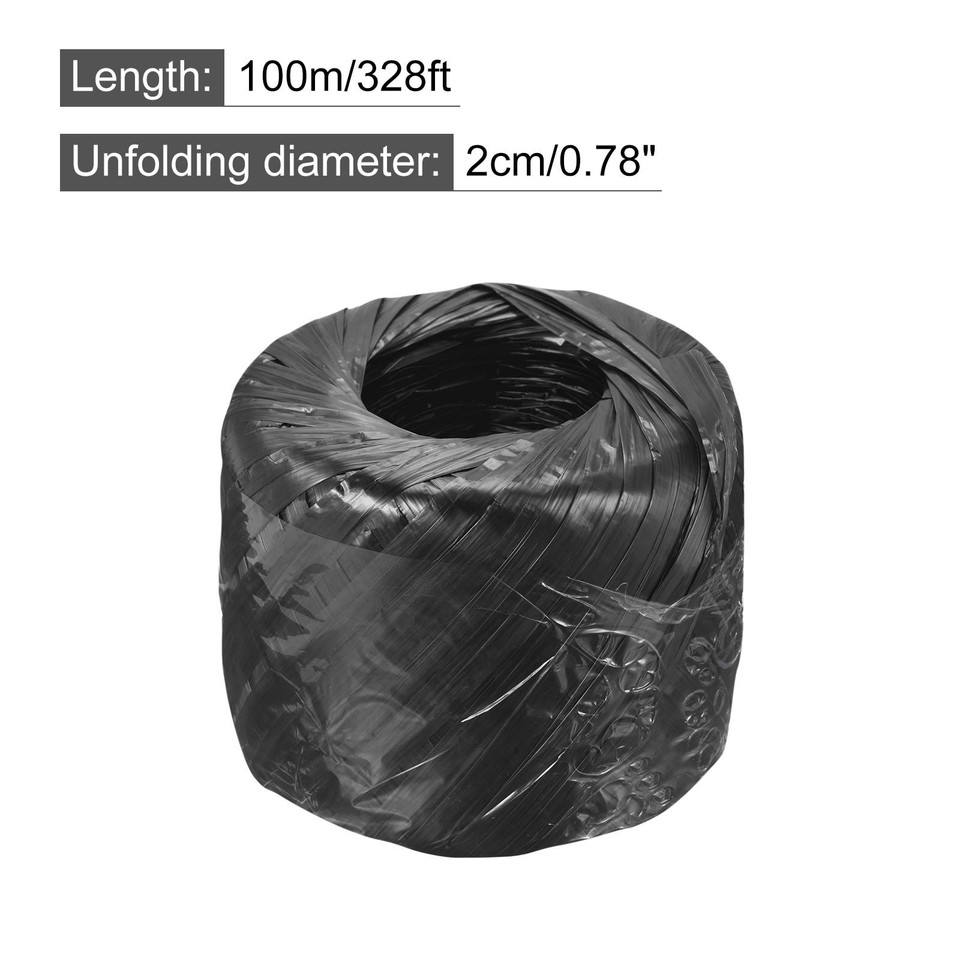 Polyester Nylon Plastic Rope Twine Bundled for Packing ,100m Black 3Pcs ...