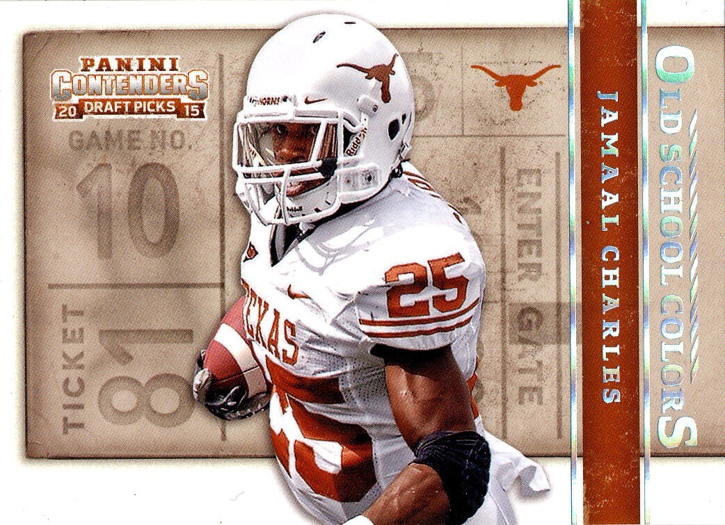 OLD-SCHOOL COLORS Jamaal Charles CHIEFS BRONCOS JAGUARS Texas LONGHORNS ...