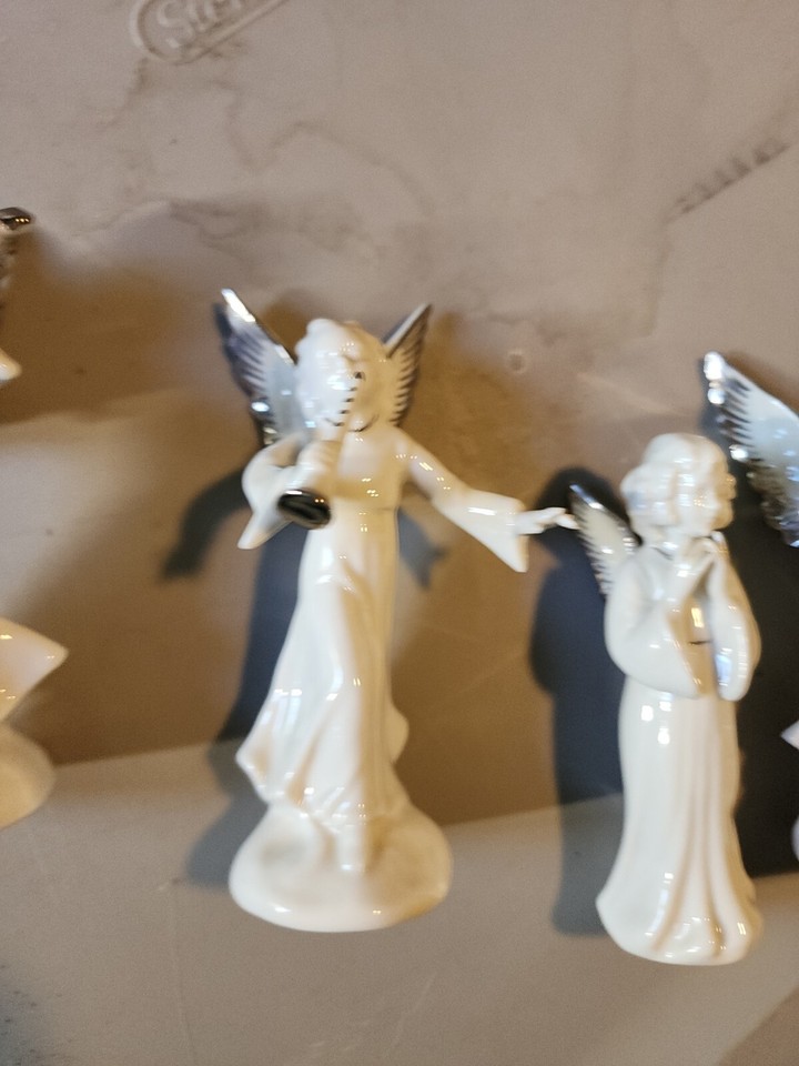 Vintage Set of 4 Dresden Germany Porcelain Angels Figurines Playing ...