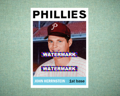 John Herrnstein Philadelphia Phillies 1964 Style Custom Baseball Art ...