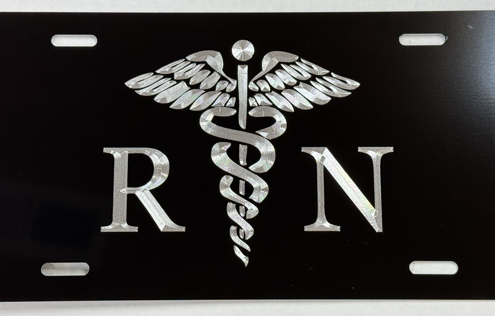 ENGRAVED Registered Nurse RN Diamond Etched License Plate Metal Car Tag ...