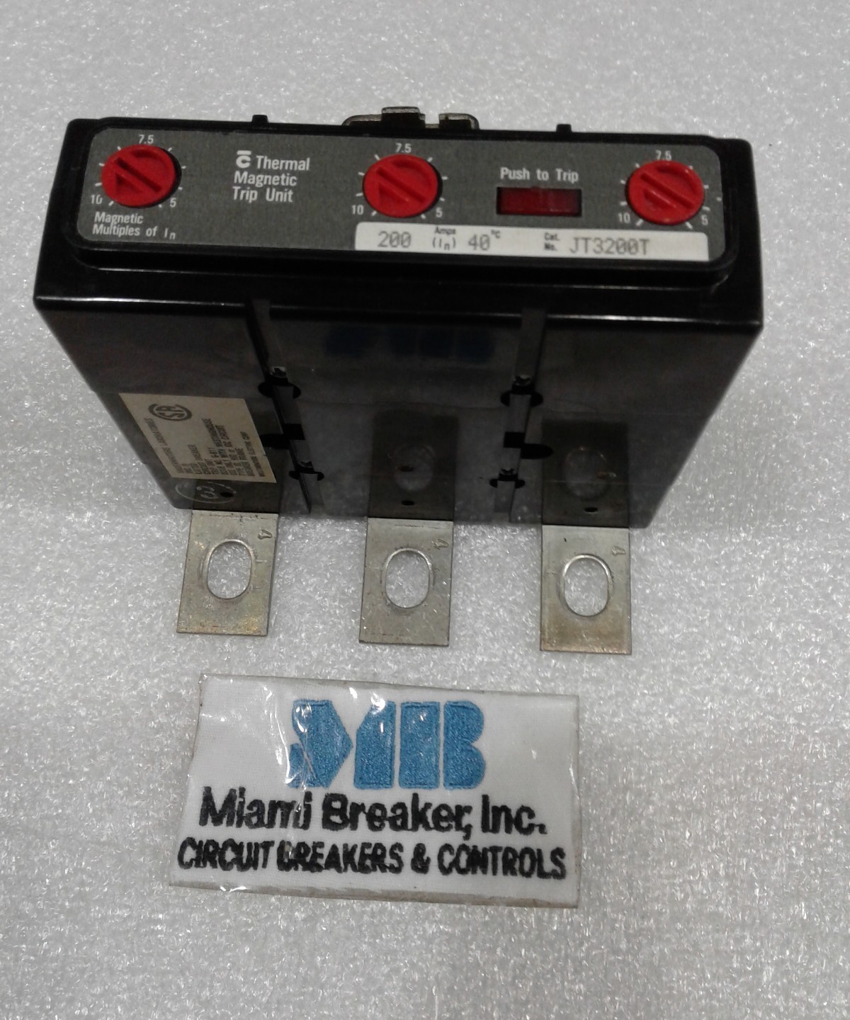 JT3200T CH 3POLE 200AMP 600V THERMAL MAGNETIC TRIP NEW | eBay