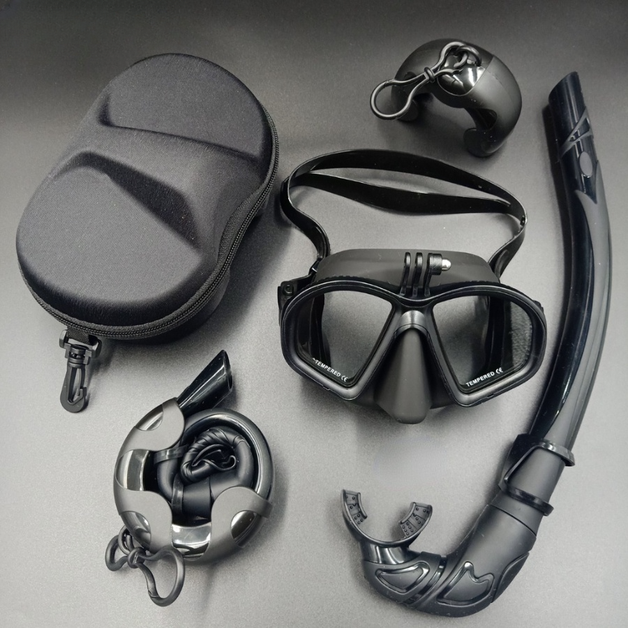 Low Volume Diving Mask Tempered Glass Freedive Mask J-type Diving Mask ...