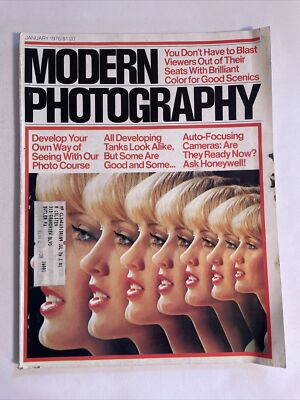 1976 January MODERN PHOTOGRAPHY Magazine, Good Scenics, Auto Focusing ...