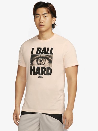 Nike Just Do It Dri-Fit Light Peach T-shirt FJ2348-838 | eBay