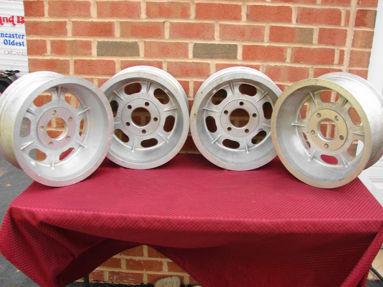 VINTAGE NOS DRAGMASTER 14X6.25 ALUMINUM SLOT WHEELS 14X6 5X4.75 BC GM ...