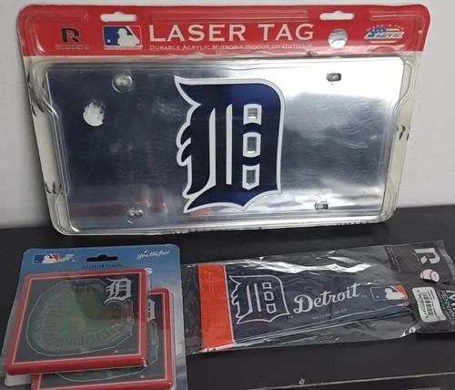 Detroit Tigers LASER TAG Acrylic Mirror License Plate, Pennant, Stadium ...
