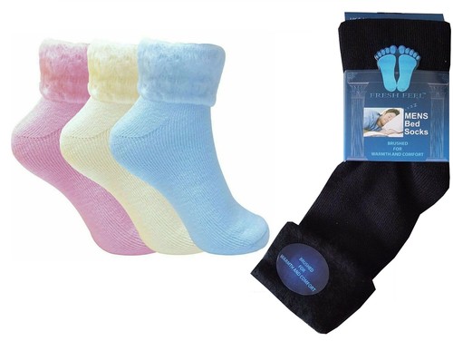 3,6x Mens Ladies Bed Socks Thermal Sleeper Sleep Soft Warm Winter ...