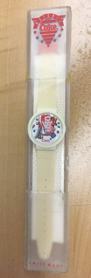 SWATCH COKE COCA COLA RARE VINTAGE Quartz Watch FUNKY!! 80'S 90'S ...
