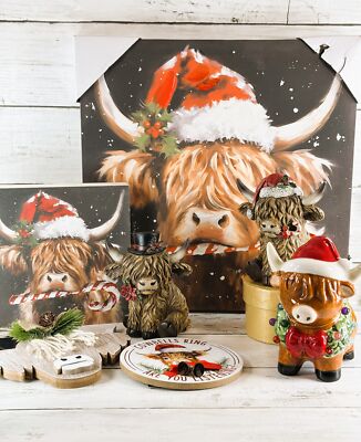 HL Christmas Decor - Scottish Highland Cow | eBay