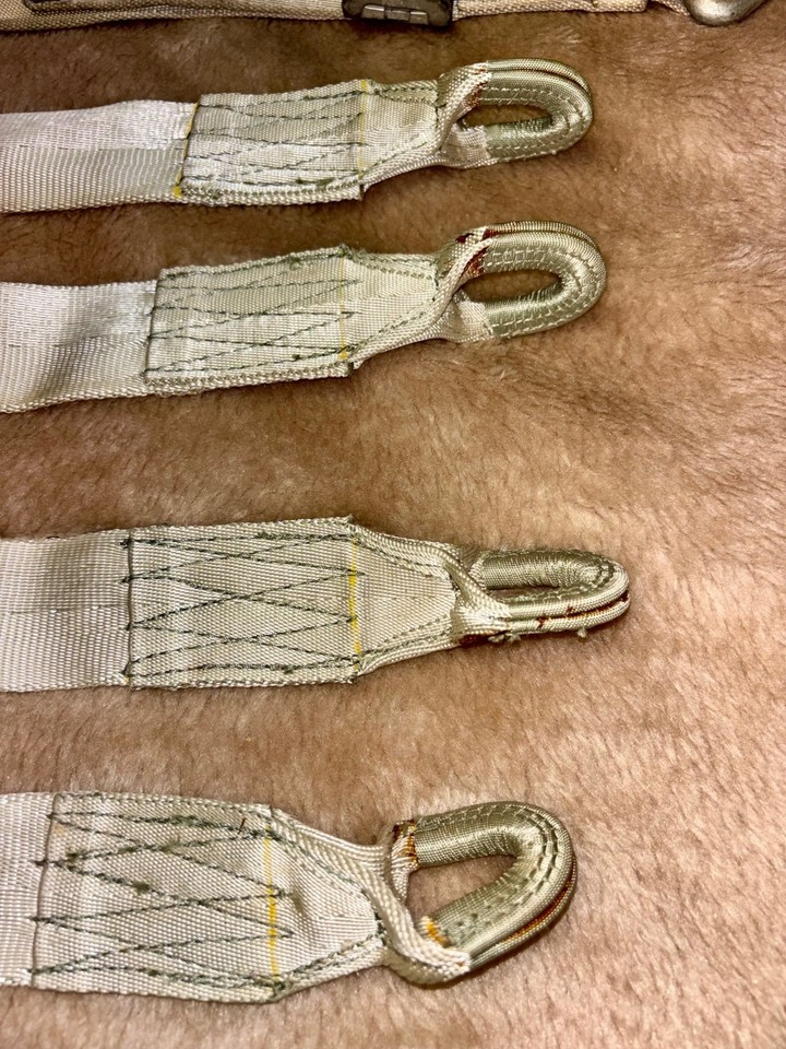 Military Aircraft Seat Belt set 2 lap belt/shoulder harness Type MB6 ...