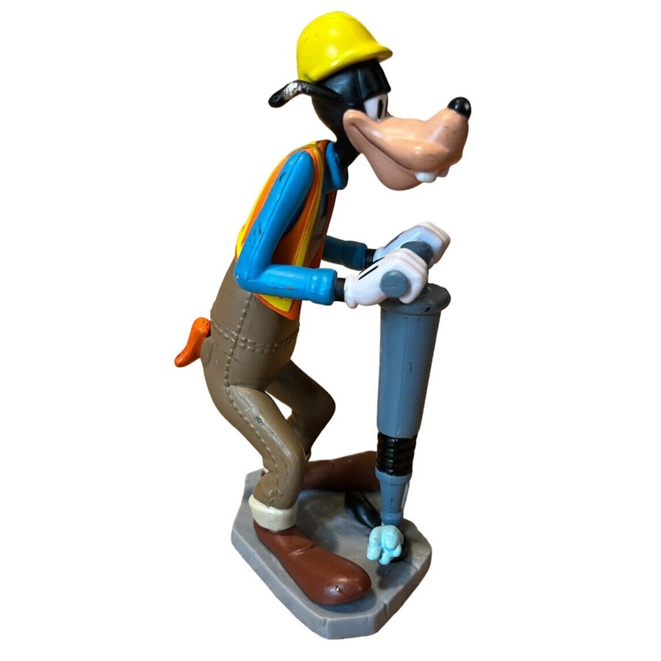 Construction Worker Goofy 4” PVC Cake Topper Figure Figurine Disney ...