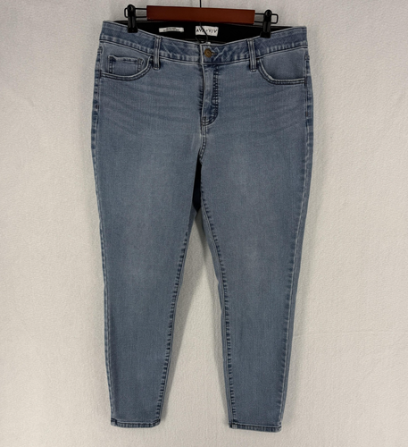 Ava & Viv Jeans Womens 17 Blue Light Wash Mid Rise Skinny Stretch Denim ...