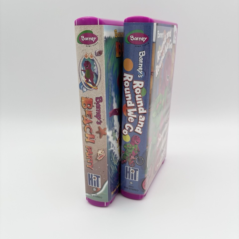 Lot 2 Barney VHS Tapes, Barney's Beach Party & Round and Round We Go | eBay