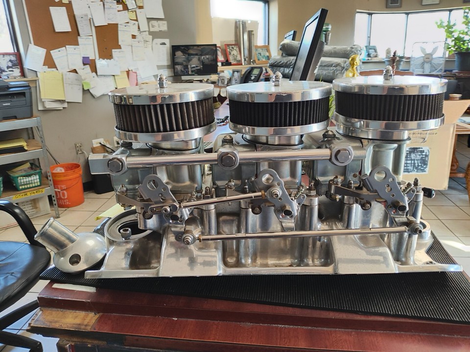 BARRY GRANT DEMON TRIPLE D SI SHOOTER CHEVY SBC ENGINE INTAKE POLISHED ...