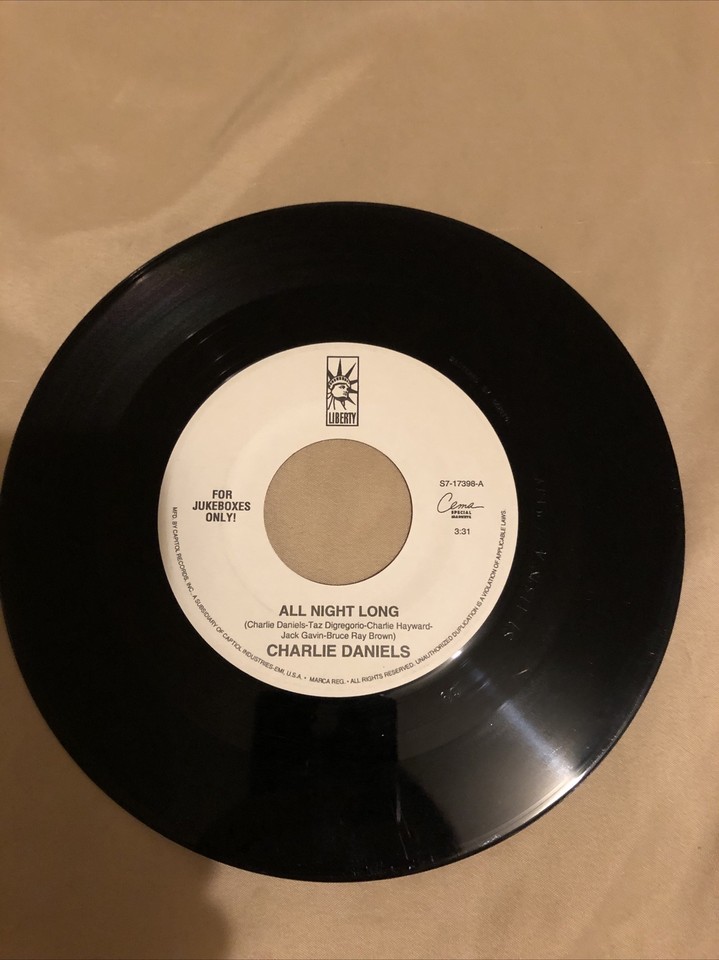 Charlie Daniels, All Night Long / America, I Believe In You, 7" 45rpm ...
