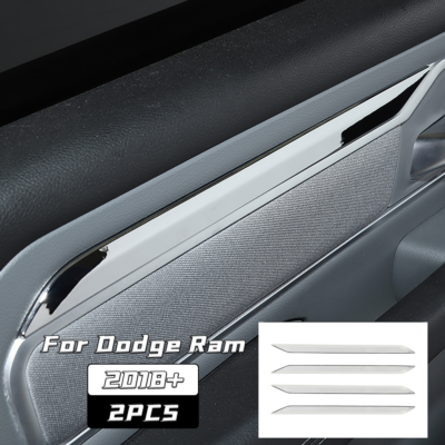 Chrome Interior Door Decoration Trim Strips for Dodge Ram 2018-2020 ...