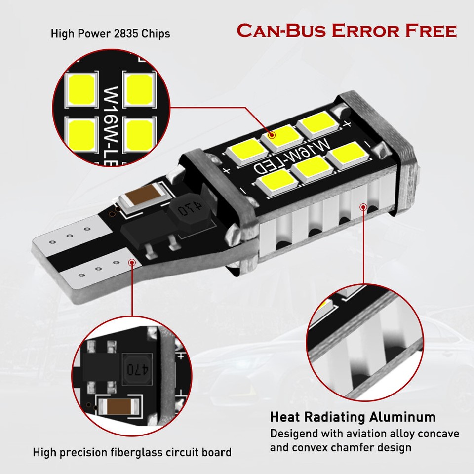 4 Pack White 921 T15 LED Backup Reverse Lights Bulbs for Dodge Durango ...