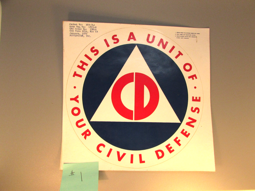 1970's U.S.Army Civil Defence Sticker 8" Dia. | eBay